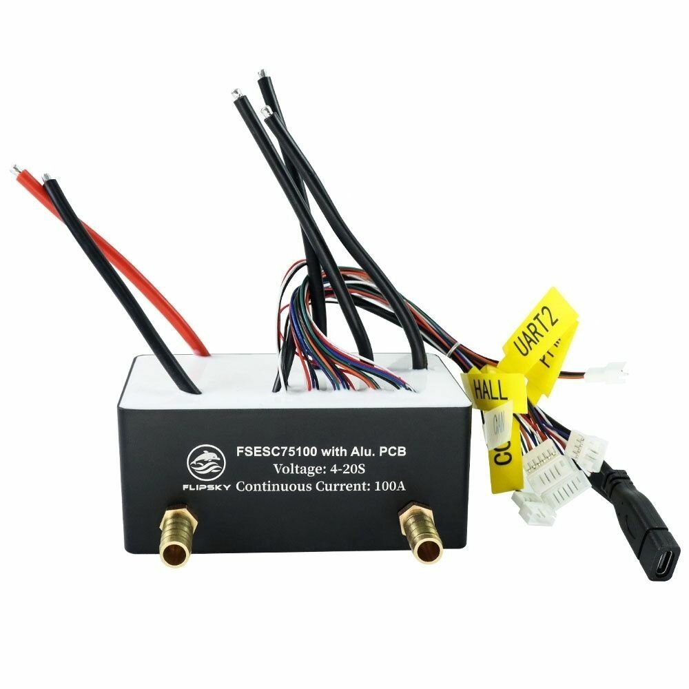 Flipsky 75100 с алюминиевой печатной платой на базе VESC с корпусом для водяного охлаждения