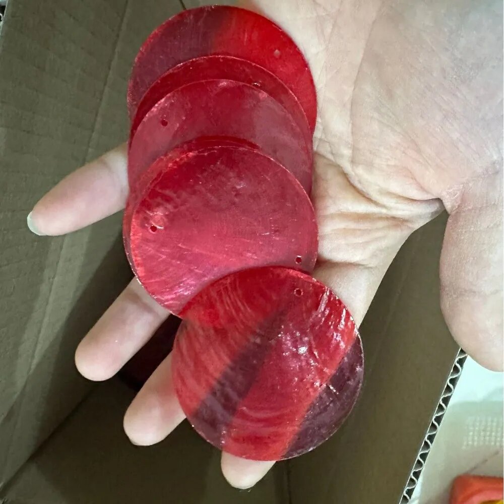 100 шт. круглые натуральные ракушки, морские раковины капиз, 2-дюймовые ракушки устриц