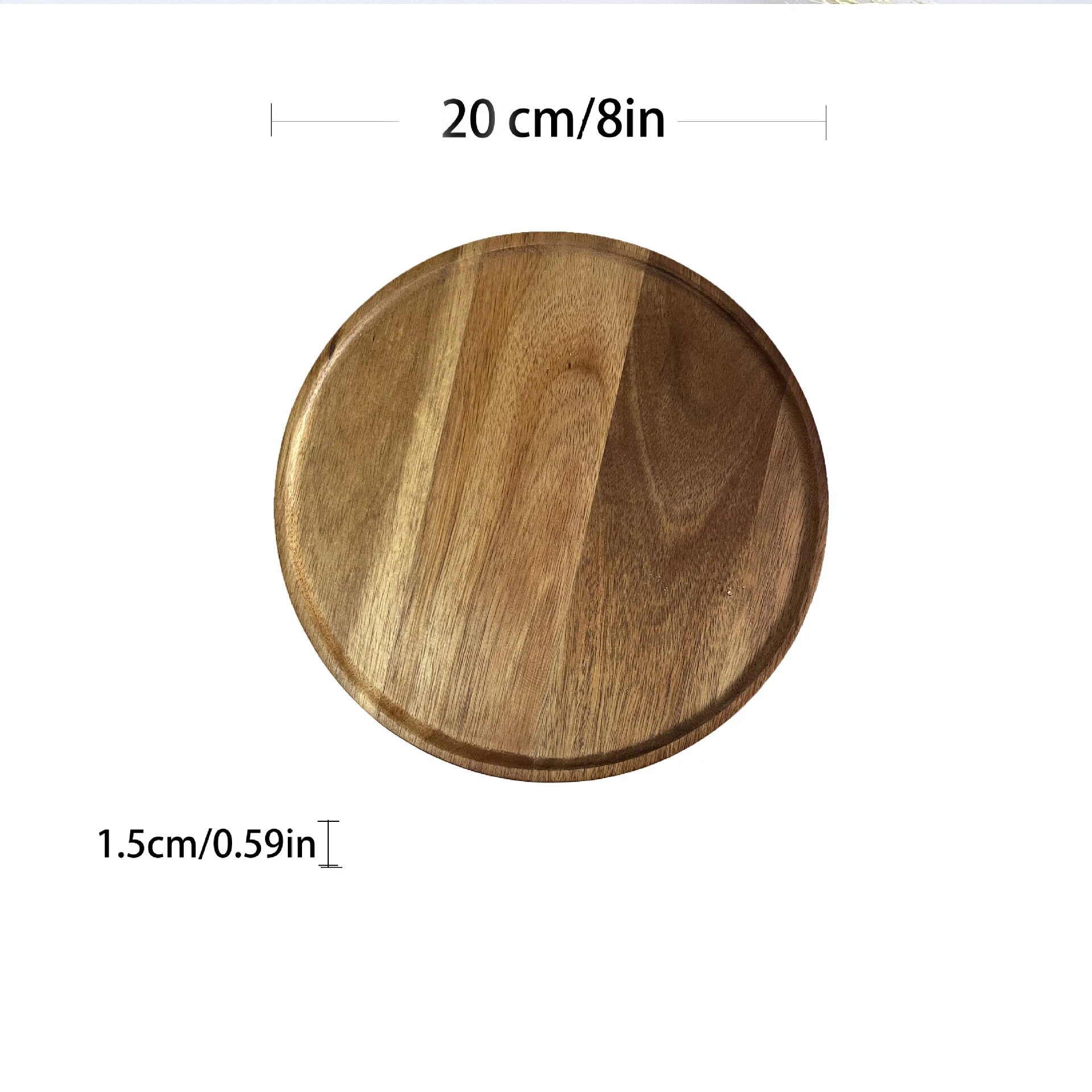 Деревянная круглая тарелка 20cm