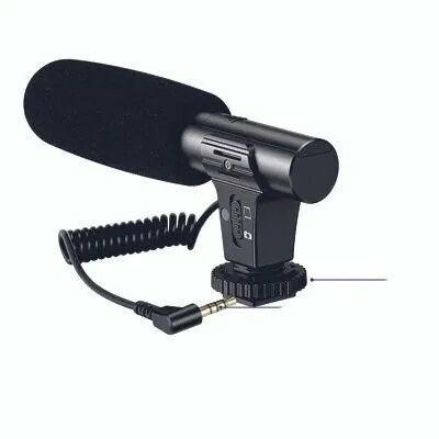Микрофон для фото и видеокамер, черный