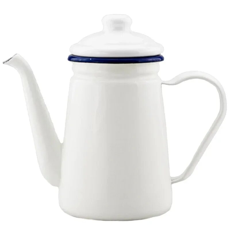 Эмалированный кофейник 1,1 л Белый, white