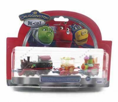 Паровоз Tomy "Old Pete", металл, пластик, из мультсериала "Чаггинтон", 3 шт
