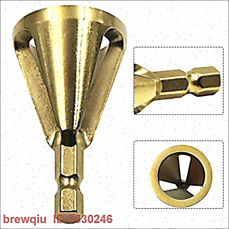 Насадка для снятия фаски по металлу для шуруповёрта и дрели / фреза для удаления заусенцев на болтах, прутах, шпильках, трубах / фаскосниматель