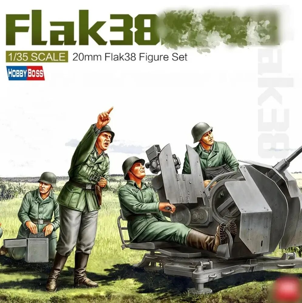 HOBBYBOSS 84412 1/35 20mm Flak38 Пластиковые модели солдат