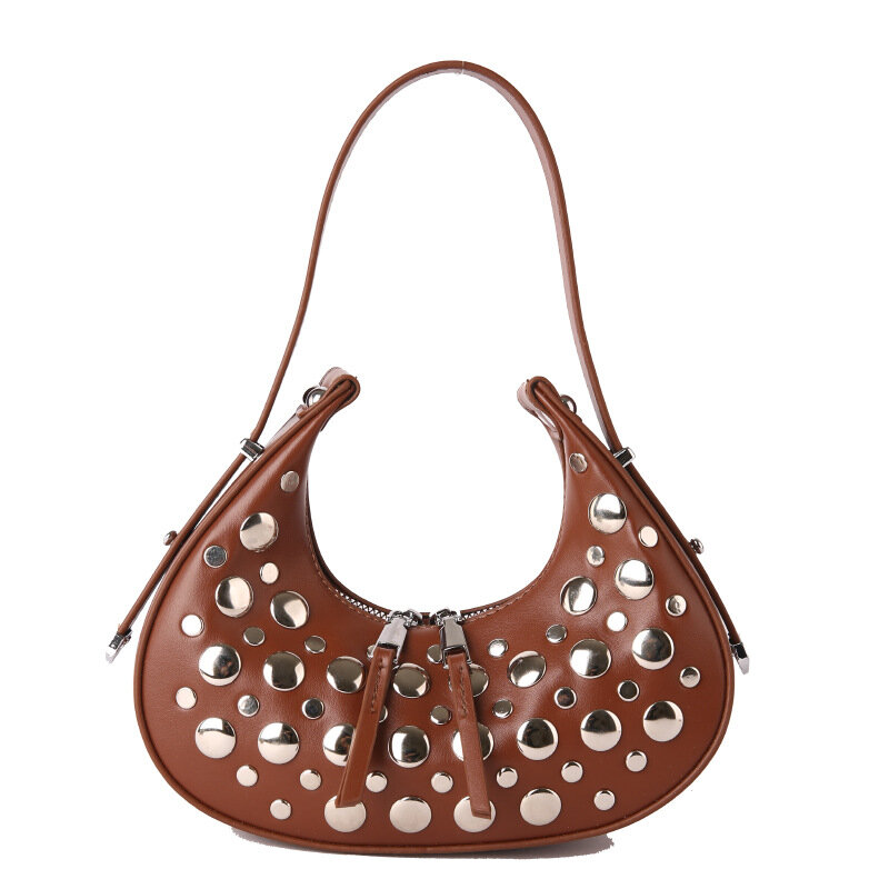 Новая сумка подмышками с заклепками 2026 года/сумка через плечо