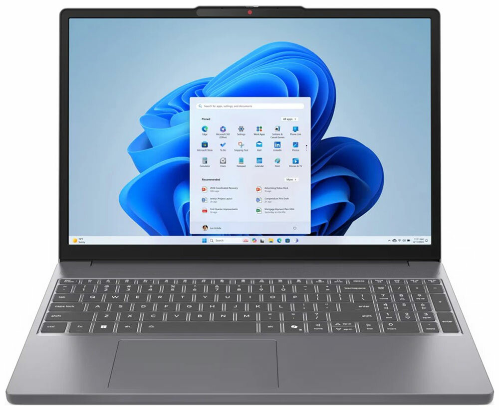 Ноутбук Lenovo IdeaPad Slim 3 15IRH10 (83K100YMPS), 1024 ГБ SSD, серый