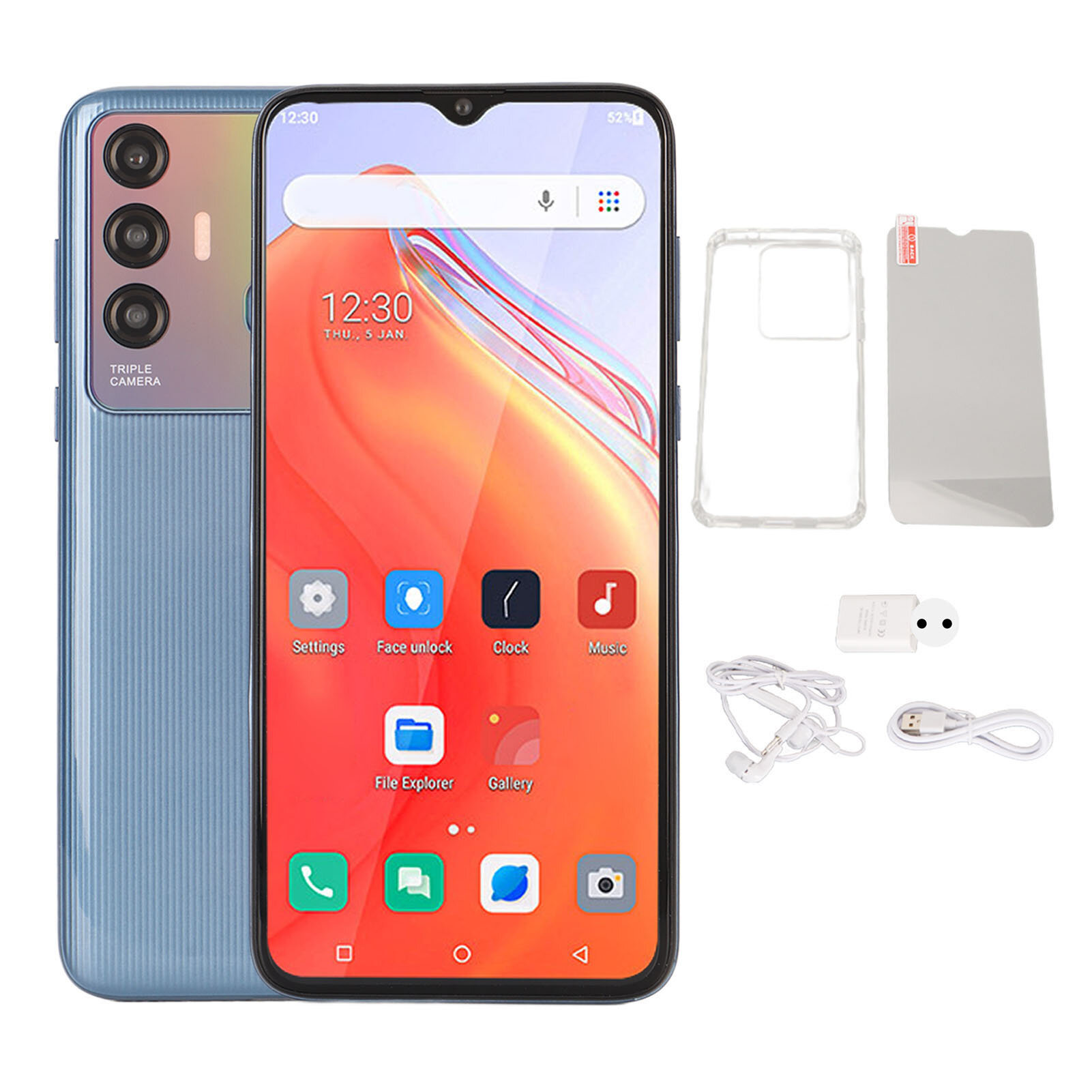 6,6дюймовый 3G смартфон на Android: 5+8 МП двойная камера, 3 ГБ ОЗУ, 64 ГБ ПЗУ, разблокированный, Wi