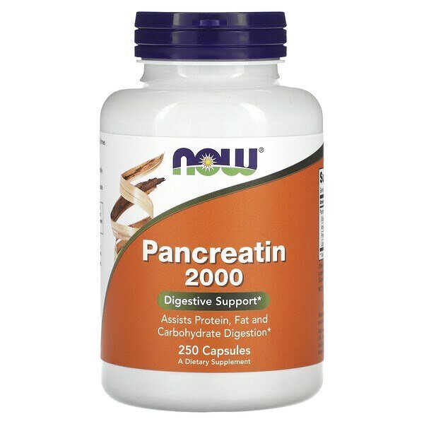 Now Pancreatin 2000 mg (250капс)