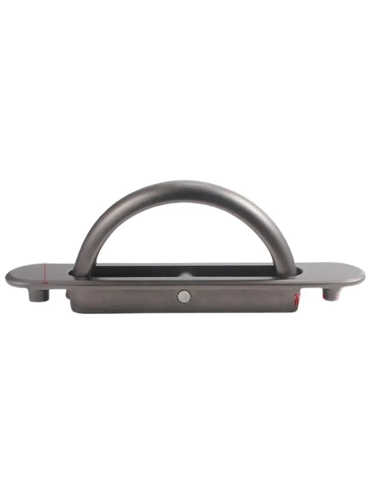 Ручка мебельная скрытая поворотная врезная - ручка-кольцо для мебели, дверей, ящиков, шкафов серого цвета