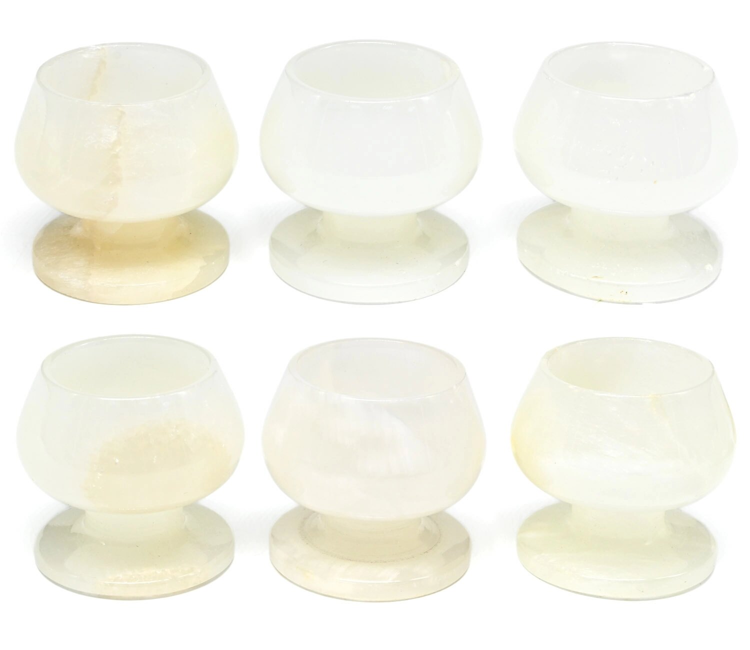 Набор бокалов из оникса 6 шт бренди 50*50*45мм. .