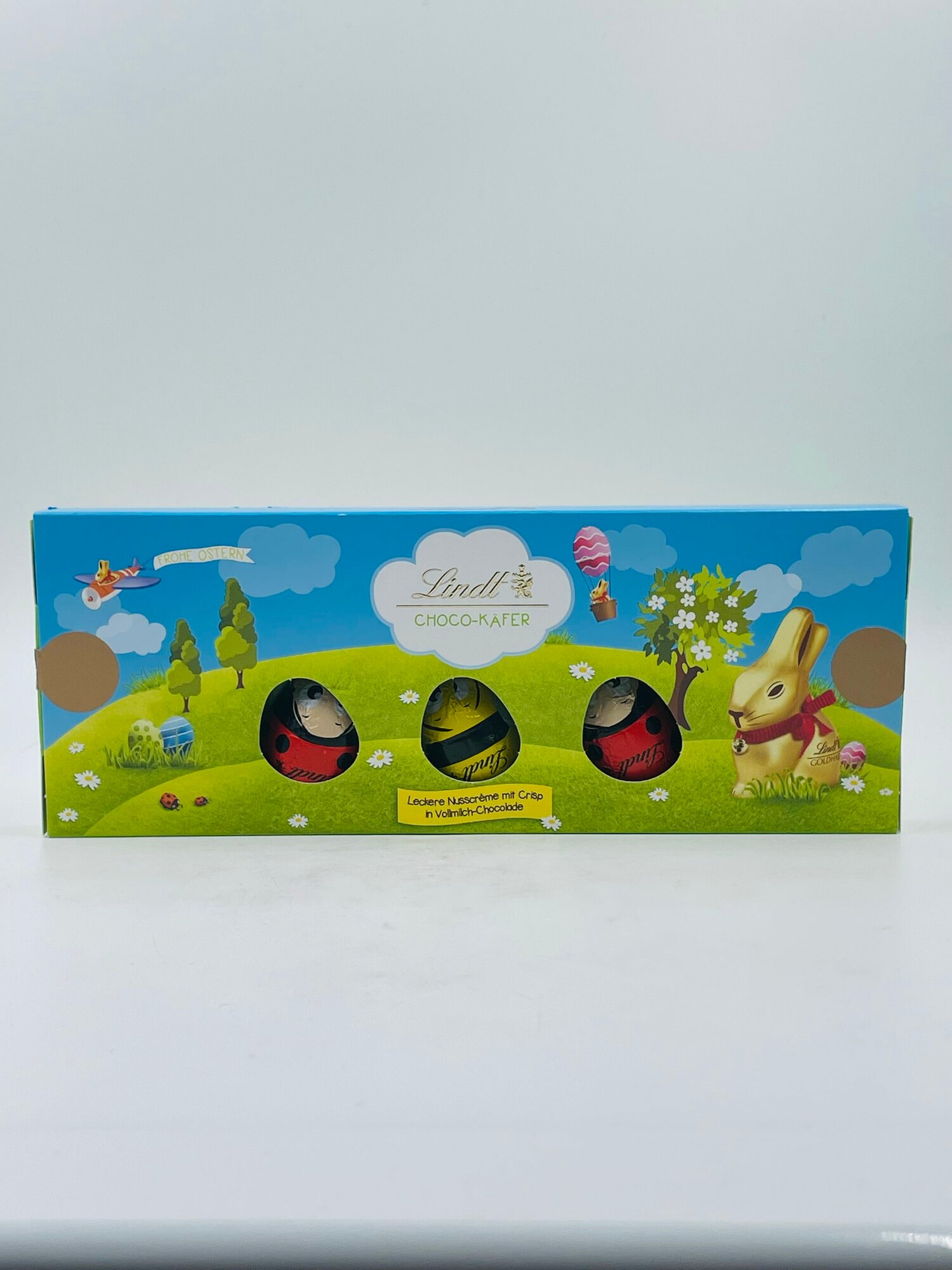 Шоколад молочный Lindt Bugs & Bees в форме пчёл и жуков с ореховым кремом и рисовыми хлопьями, 100 г (Из Финляндии)