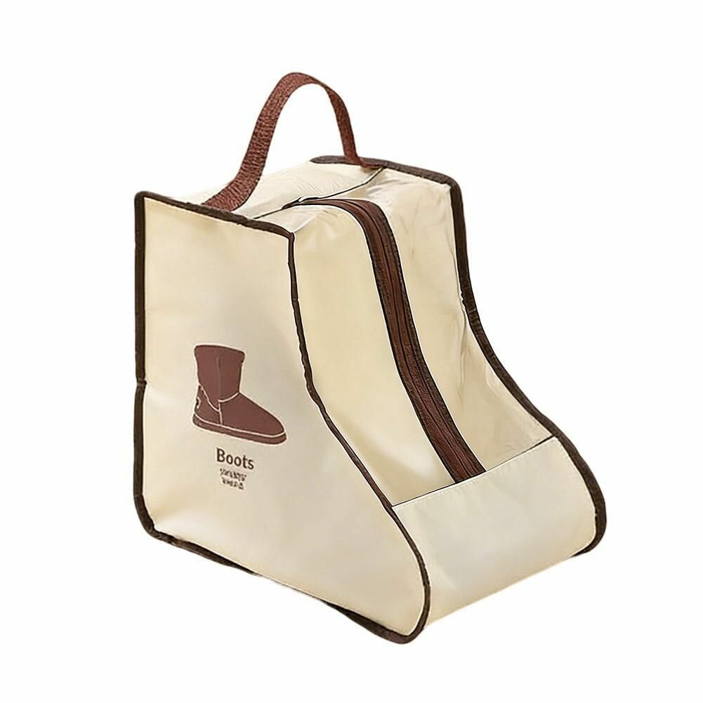 Прозрачная пылезащитная сумка для хранения обуви и сапог, подходит для домашнего использования и путешествий, удобна для переноски в руке.