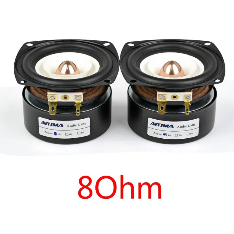 AIYIMA 2 шт. 3-дюймовые динамики 4/8 Ом 8 Ohm 15W Speaker