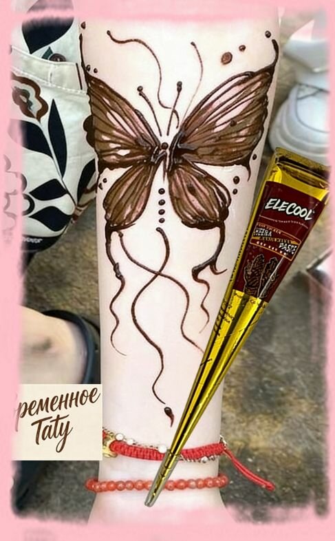 Хна для михенди/временных тату Golecha. коричневый