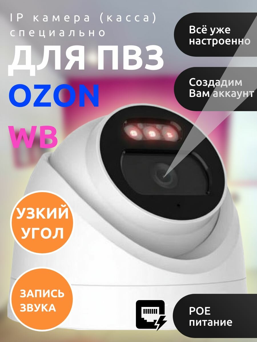IP камера для ПВЗ озон/wb 3S-IPC-Q200mic "касса" (IPEYE)