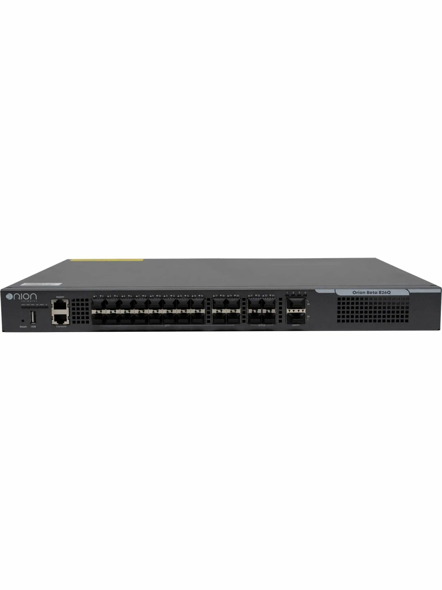 Коммутатор управляемый Orion Beta B26Q уровня 3, 20x 1/10GE SFP+, 4x 10/25GE SFP28, 2x 40GE QSFP+