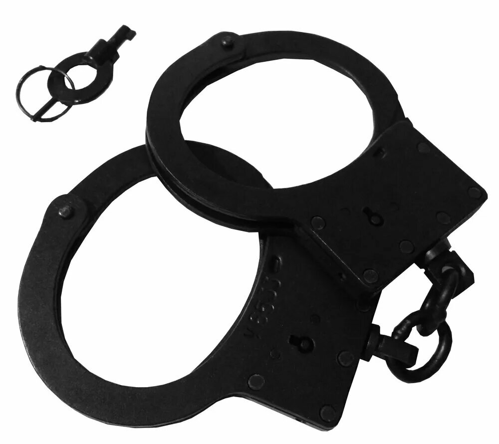 Наручники БРС оксидированные (вороненые) оперативные с фиксатором, черные, металл