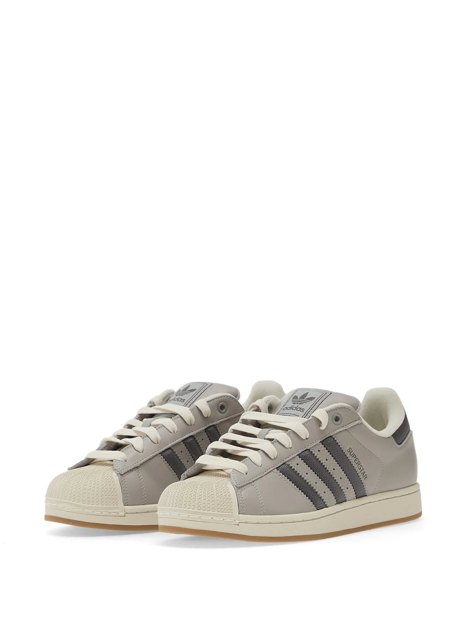 Кроссовки adidas Superstar II three stripes sneakers, размер 9.5 US, серый — фото 1