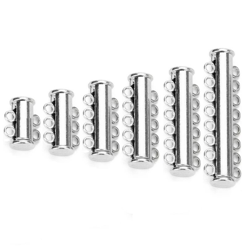 SAUVOO Магнитные застежки для браслетов и ожерелий 8rows, Rhodium