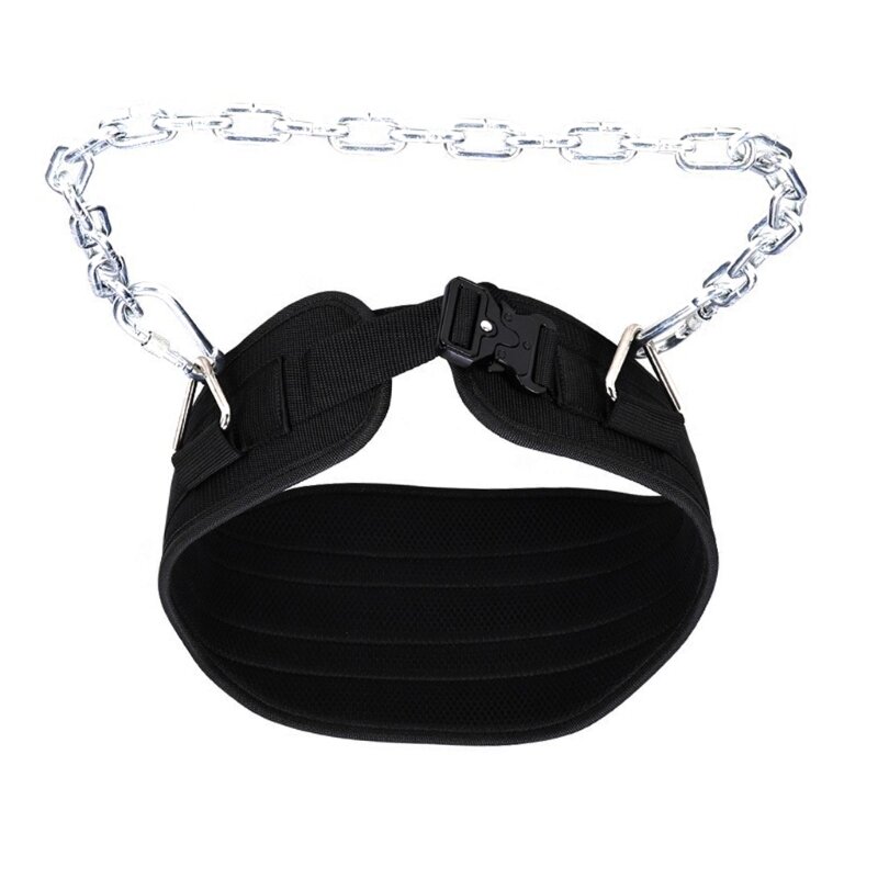 Утяжеленный Пояс для Подтягивания со Стальной цепью для Подтягиваний, Цепной пояс Для тренировок в тренажерном зале, Пояс для Поднятия Тяжестей с цепью