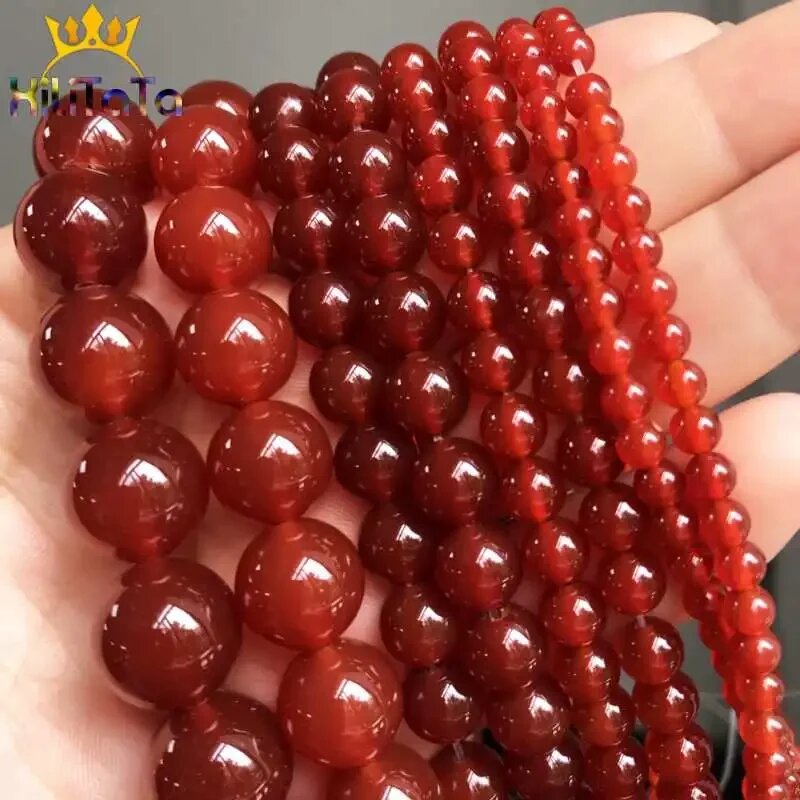 Каменные бусины из агата, сердолика и оникса xilitata Бордовый, 8mm (approx 46pcs), Carnelian
