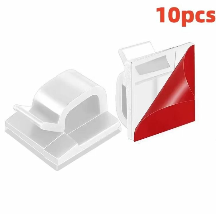 10/20/50 Прозрачные самоклеящиеся кабельные зажимы с прозрачной дугой - органайзер для проводов в доме и офисе