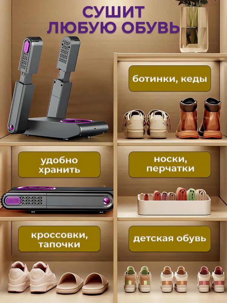 Xiaomi Сушилка для обуви с ультрафиолетом: бережная сушка и дезинфекция обуви — фото 1