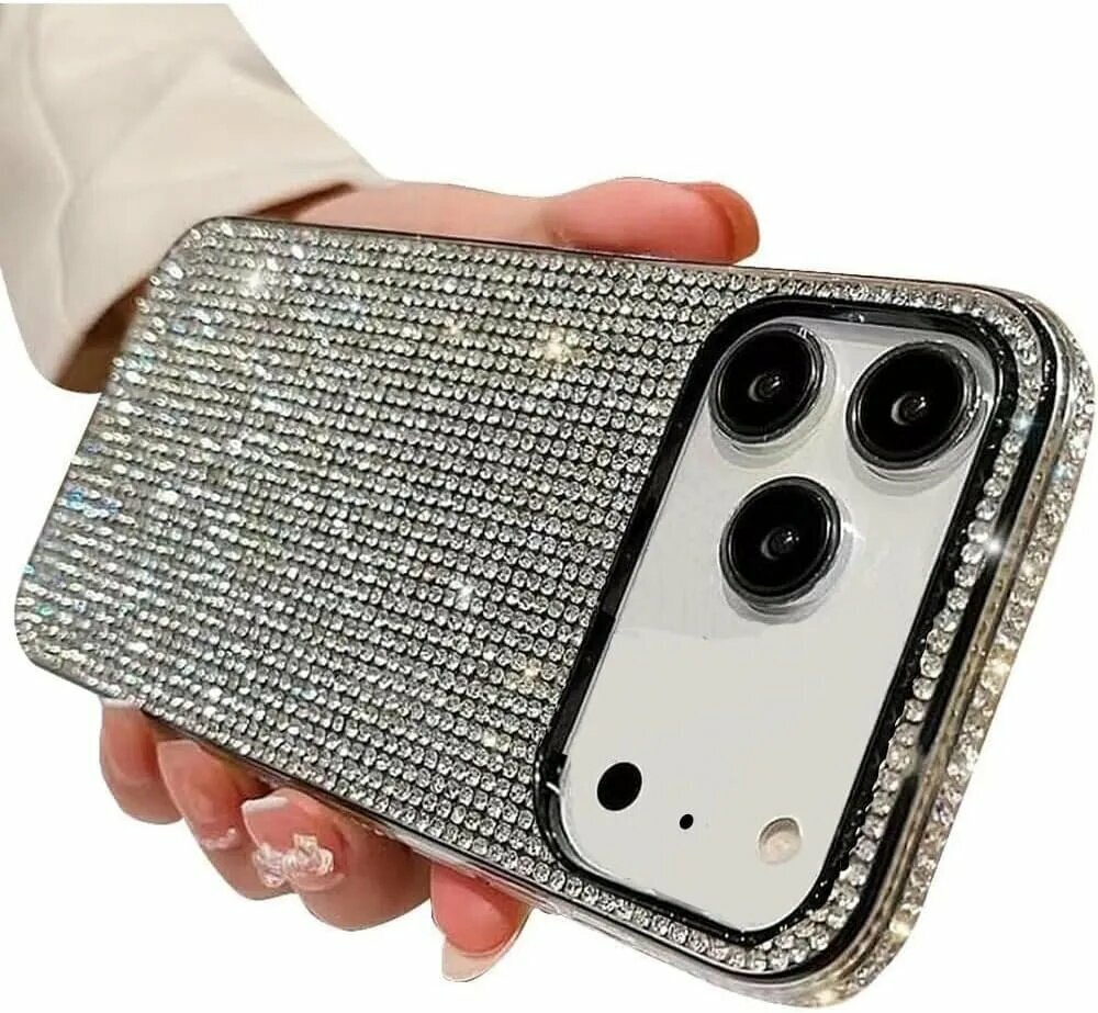 Чехол с кристаллами и стразами для iPhone 17 Pro Max, противоударный мягкий бампер, чехол для телефона