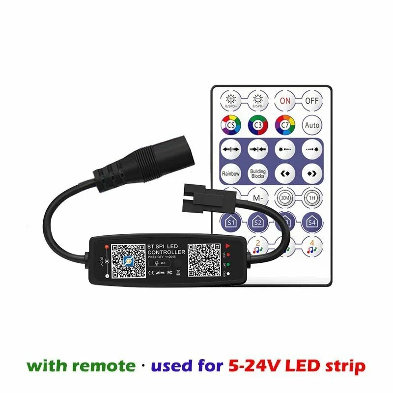 DC12_24V WS2812B светодиодная лента свет Bluetooth музыка APP пульт дистанционного управления для SK6812 WS2811 WS2812 ленты лампы контроллер