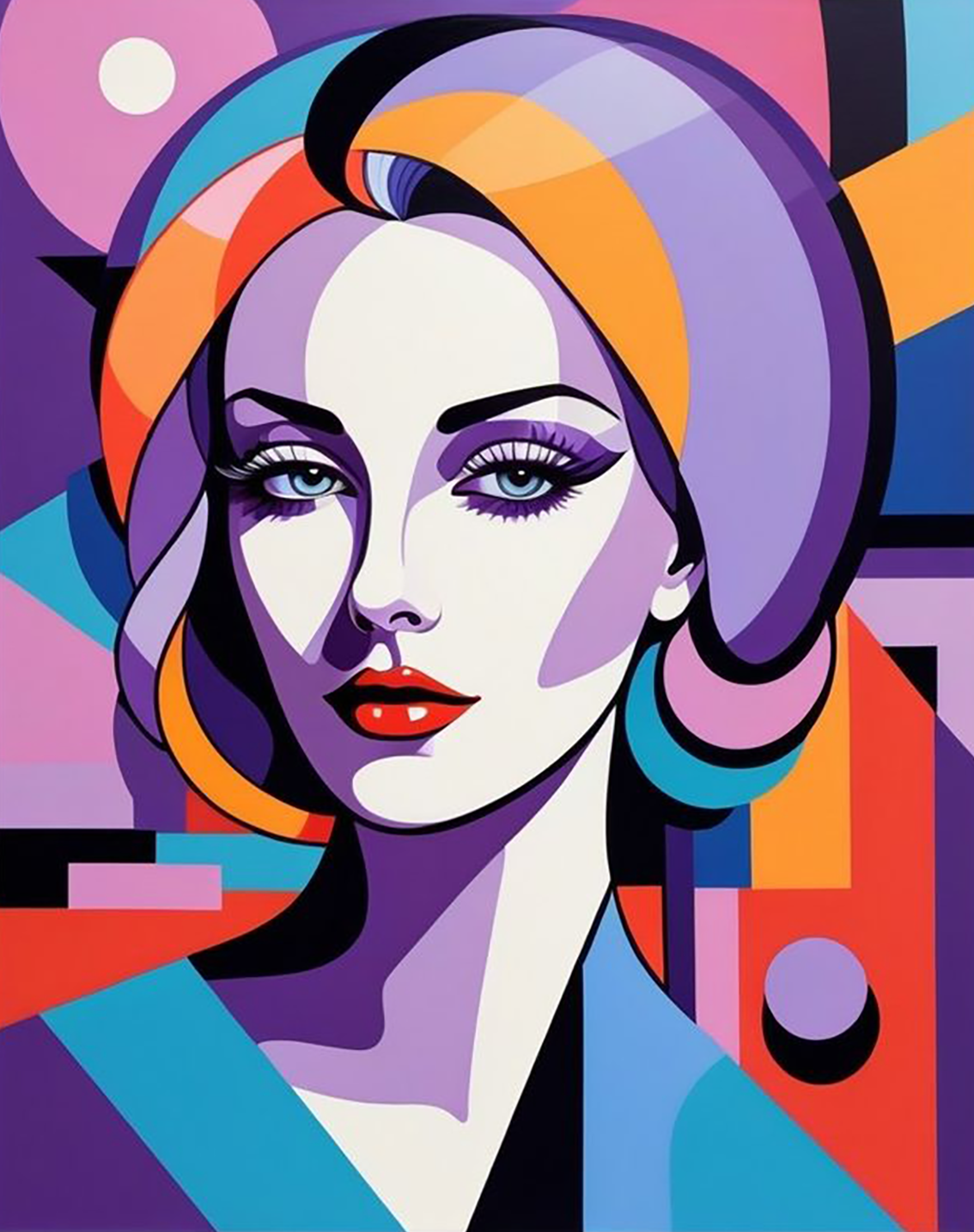 Картина по номерам "Абстрактный портрет", хлопковый холст на подрамнике 40х50 см, акрил, 000 Art Hobby Home