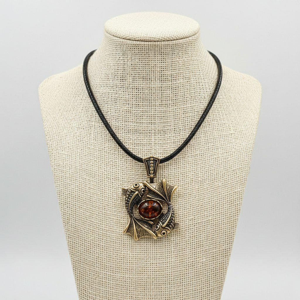 Подвеска, янтарь