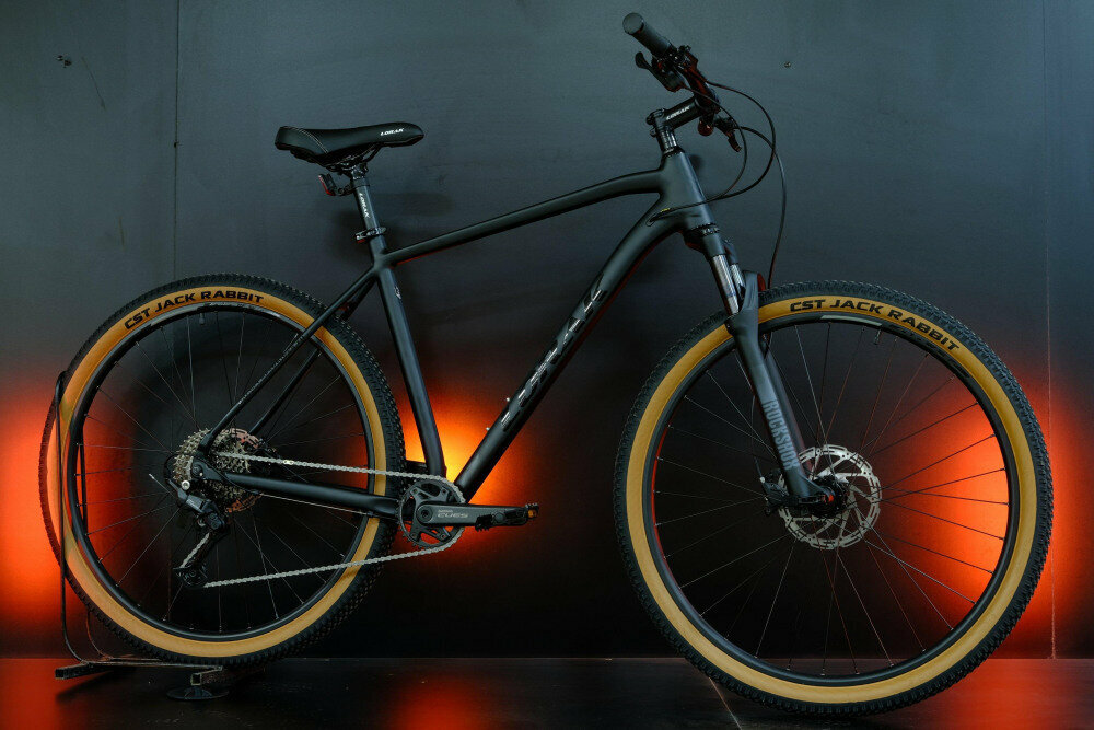 Велосипед горный с воздушной вилкой под ось LORAK Sel 9900 Матовый Чёрный под рост 180-195 см