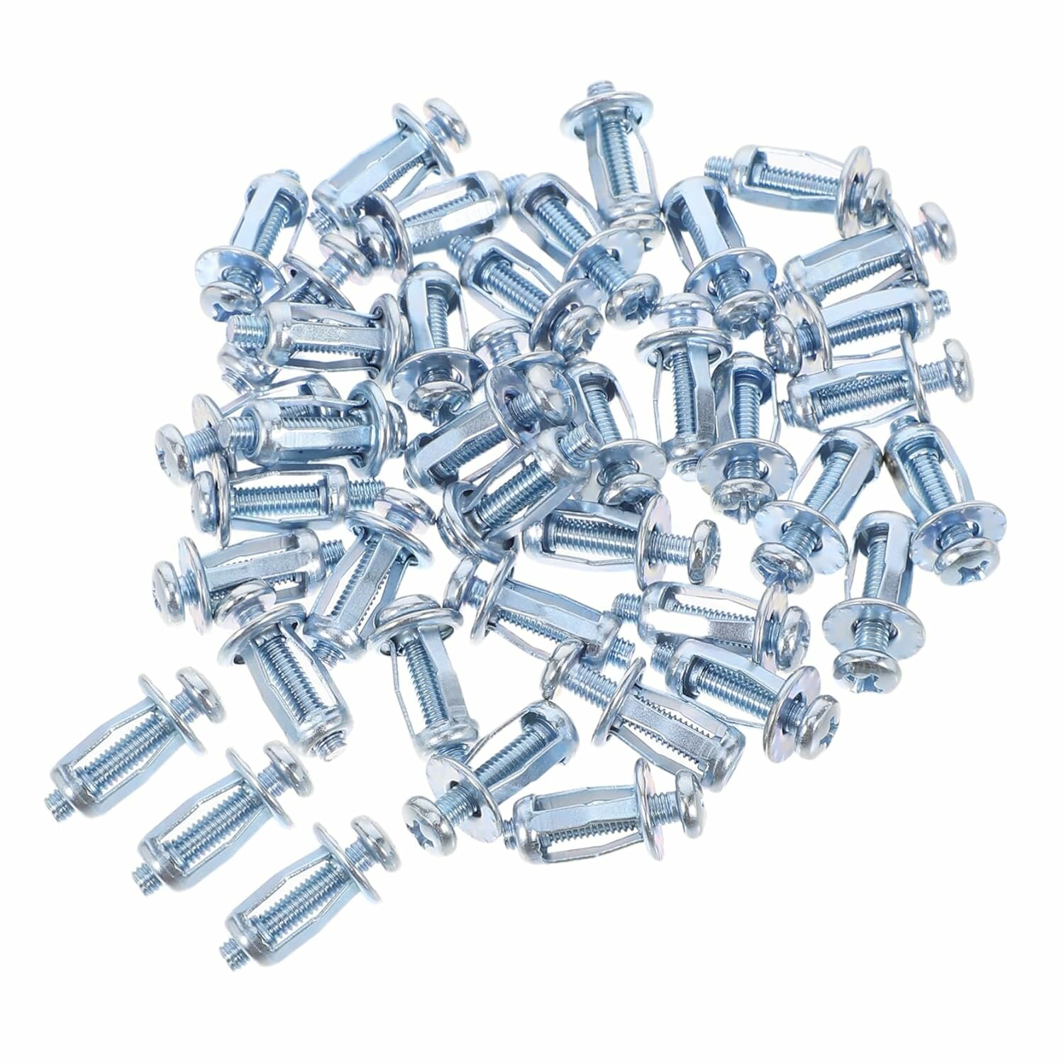 Набор расширительных винтов, 40 шт, оцинкованные лепестковые гайки для полых стен, крепежные анкеры для пластика и друг