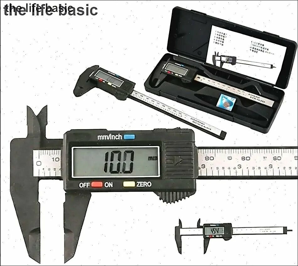 Цифровой электронный штангенциркуль для отправки ящика для хранения, микрометр из углеродного волокна 150 мм