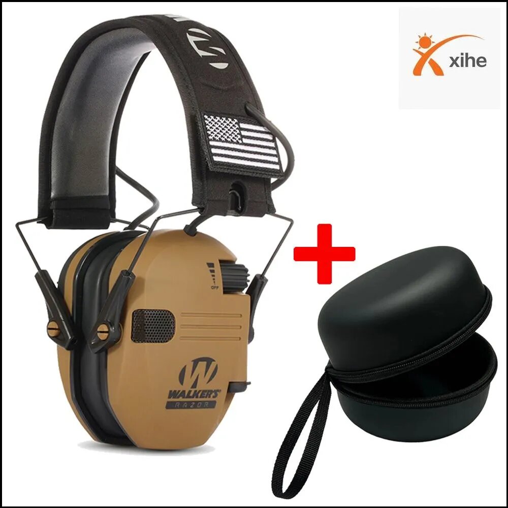 Наушники тактические активные Walkers razor для стрельбы + кейс для хранения