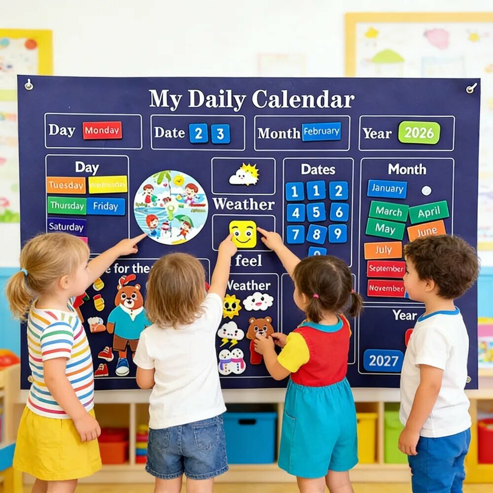 Развивающий фетровый коврик-стенд "Ферма и Зоопарк", набор для сюжетных игр и обучения, съемные элементы на липучках, DIY для детей 3-6 лет