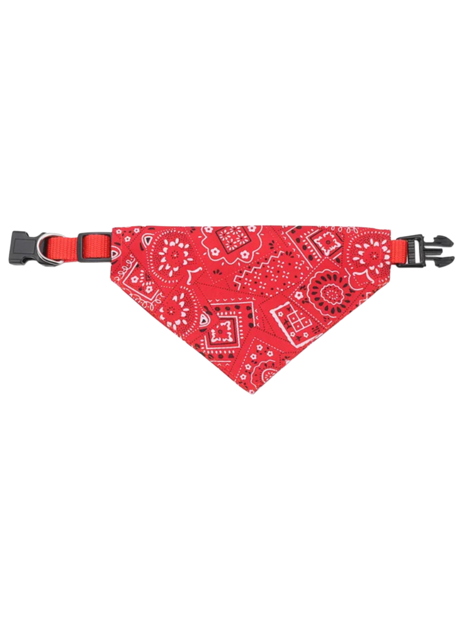 Ошейник для собак и кошек в виде банданы, размер M, цвет красный