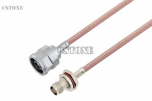 TNC гнездовой переборочный к N штыревой кабель используя RG142 коаксиальный