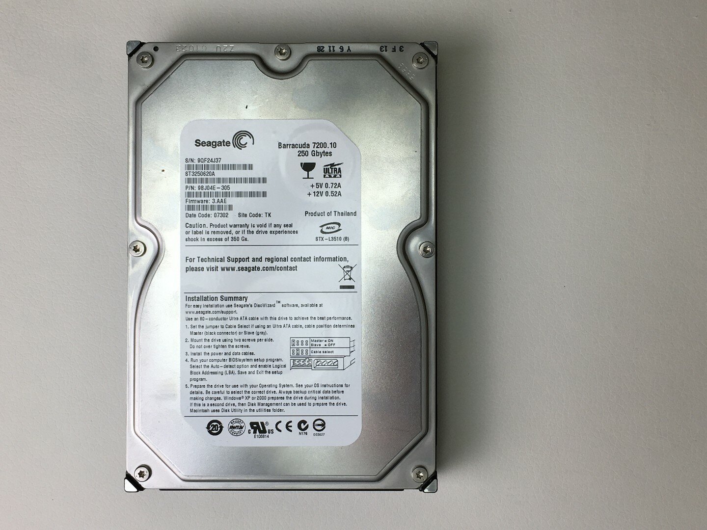 Жесткий диск 3,5" 250 Gb Seagate ST3250620A 7200 rpm IDE