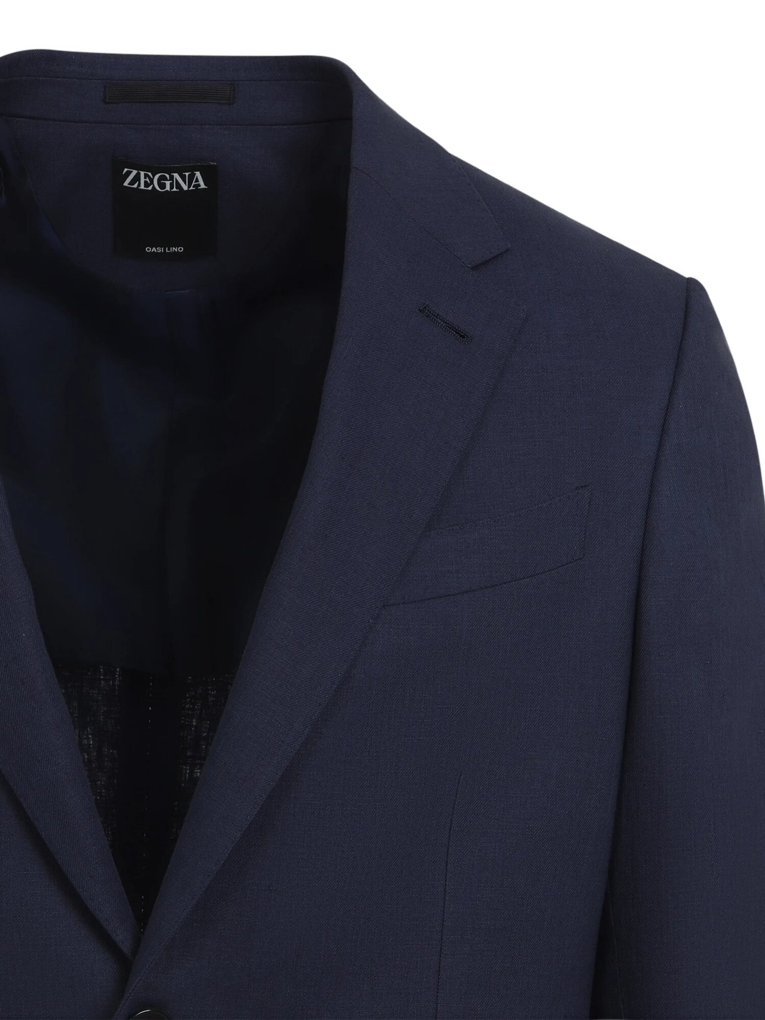 Пиджак Ermenegildo Zegna Flap-pocket linen blazer, размер 52, синий — фото 1