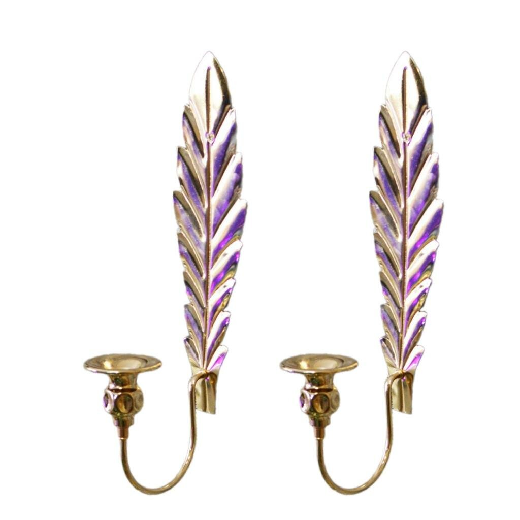 Настенные канделябры из металла, Золото