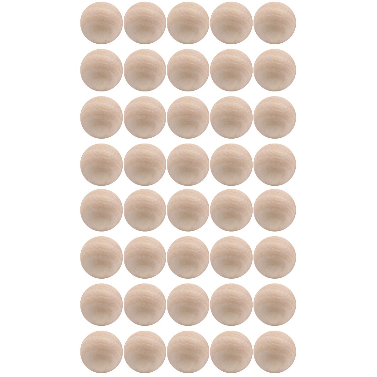 Набор больших круглых бусин из светлого лотосового дерева для рукоделия 40 шт