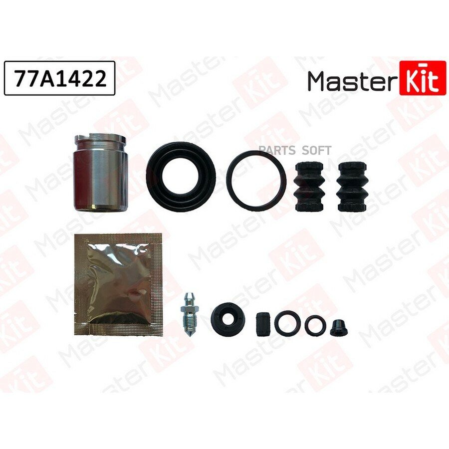 77A1422 MASTERKIT Ремкомпл. торм. супп.+поршень VW POLO (9N_) 2001 - 2012, Kia VENGA (YN) 2010 - MASTERKIT 77A1422 | цена за 1 шт