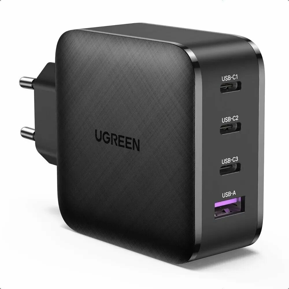 Сетевое зарядное устройство UGREEN USB-A + 3 USB-C 65W GaN Fast Charger (3C1A, CD224,70774)