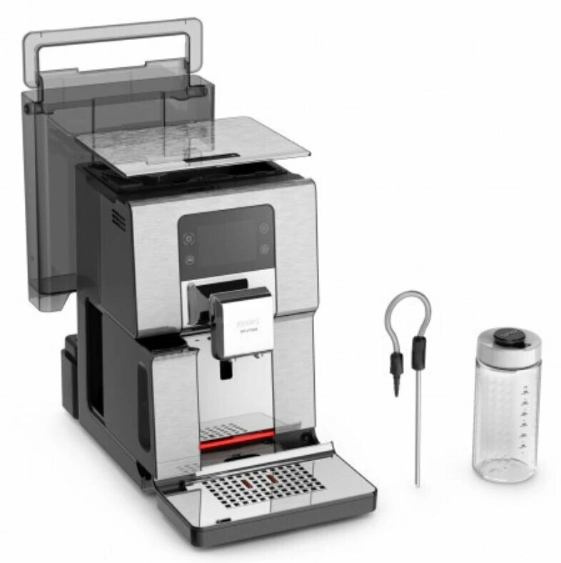 Кофемашина автоматическая Krups EA877D10, серебристый,1550 Вт, 3 л