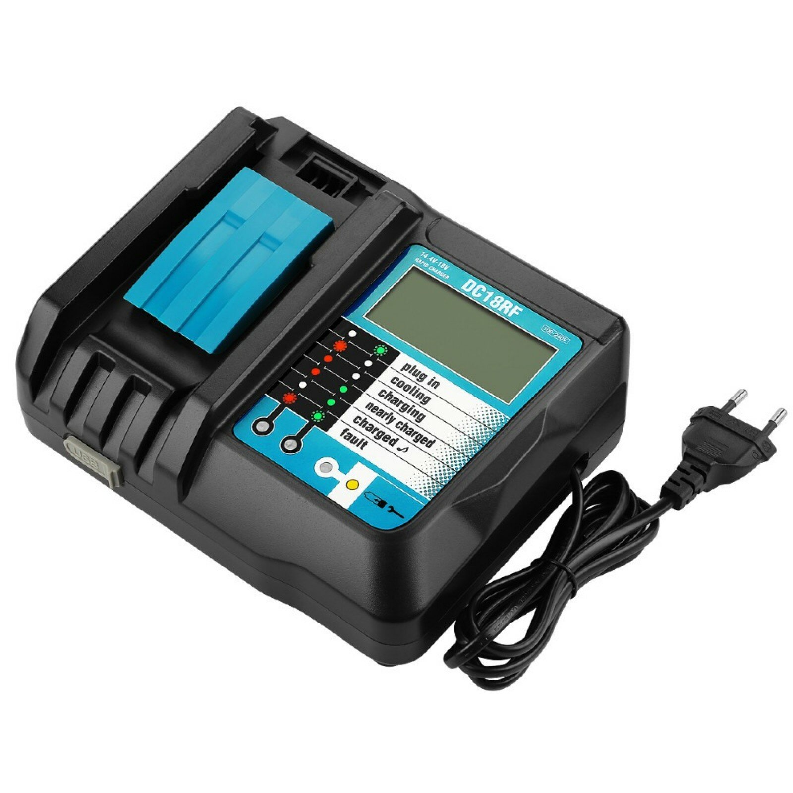 Зарядное устройство MyPads DC18RF для аккумуляторов Makita 14,4 В и 18 В 3,5 А