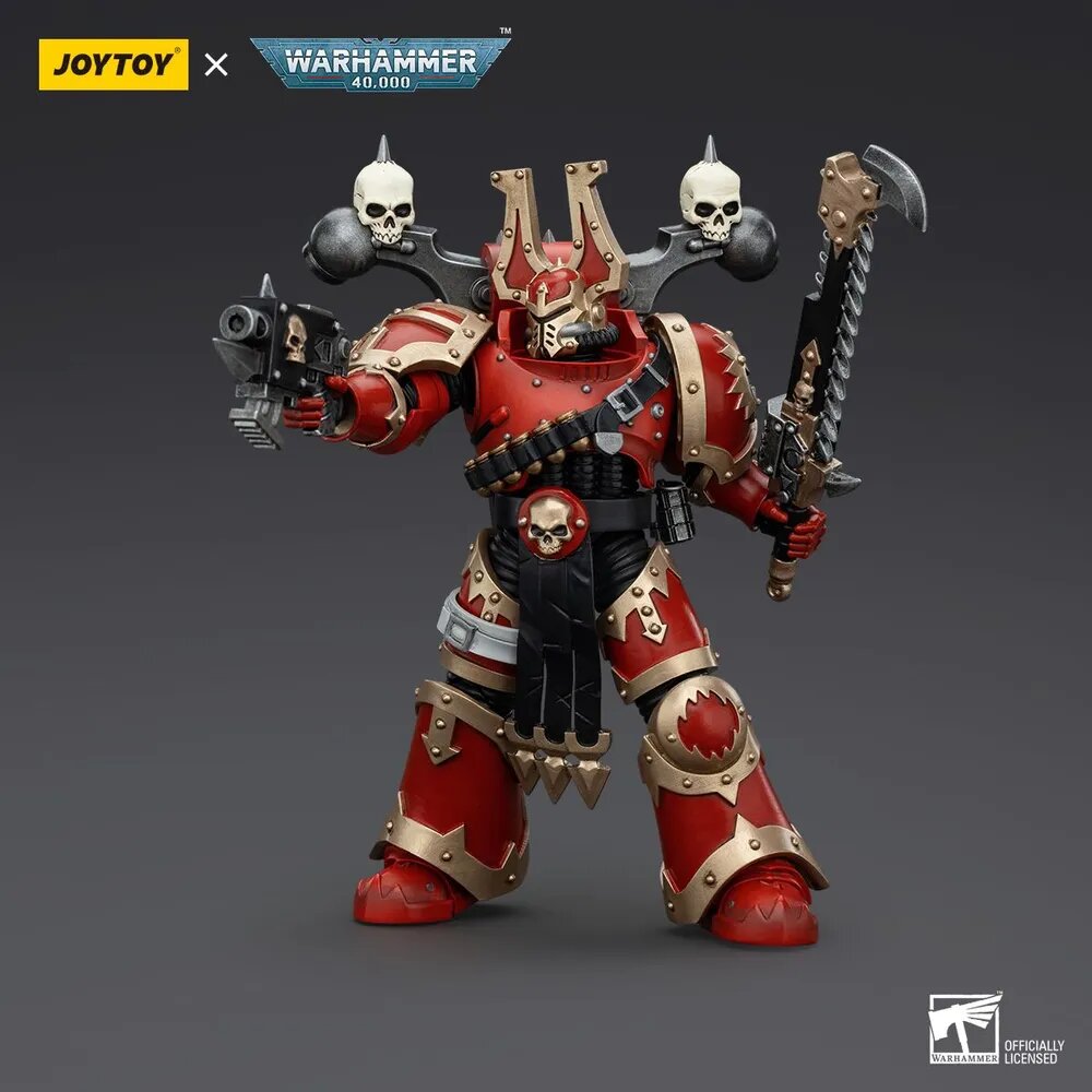Подвижная фигурка JOYTOY Warhammer 40000 1/18 Пожиратели миров Берсерк Кхорна 2 Подарочные модели