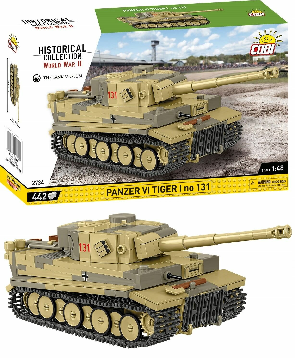 Конструктор Cobi Historical Collection World War II - Танк Panzer VI Tiger I № 131, 442 эл. - 2734