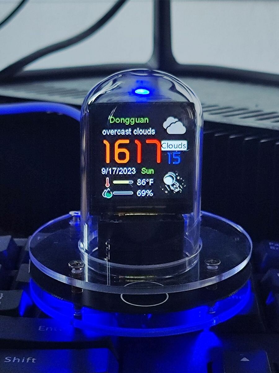 Wi-Fi умные часы NIXIE Tube с подсветкой