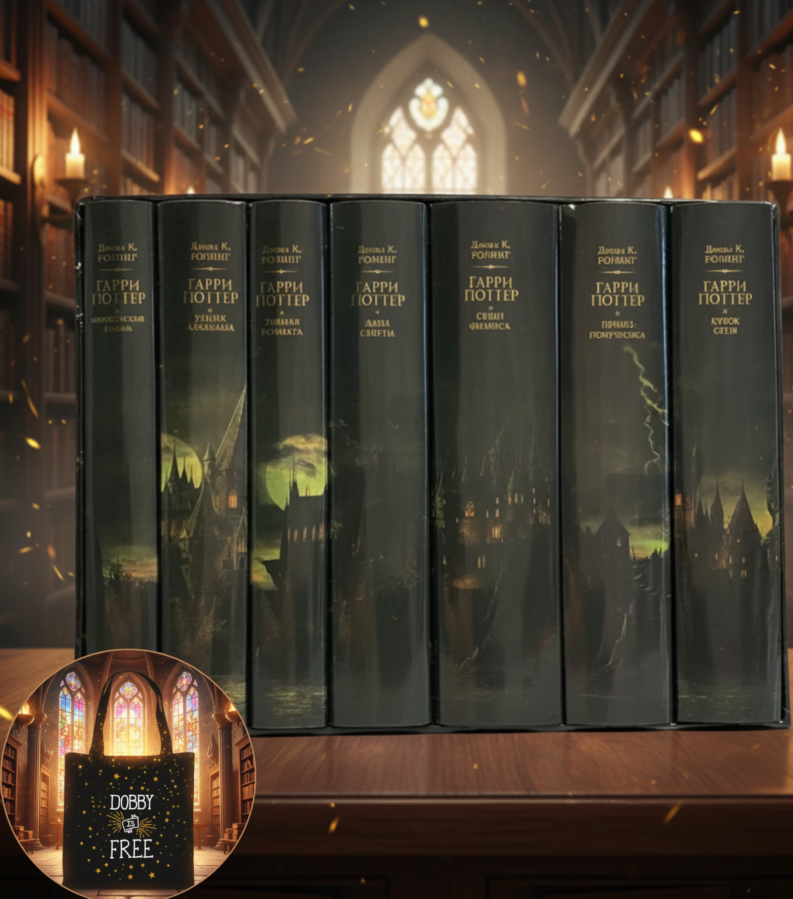 Гарри Поттер: Коллекционное издание 7 книг, Росмэн 2008 - Чёрная серия Роулинг Джоан Кэтлин | Роулинг Джоан Кэтлин